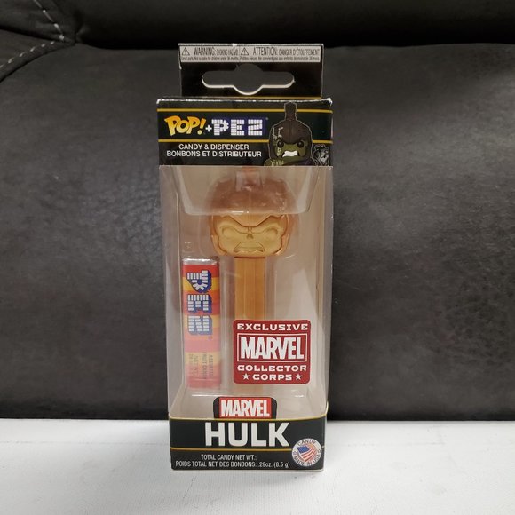 PEZ | Other | Pez Pop Marvel Hulk Gold Marvel Collector Corps New In ...